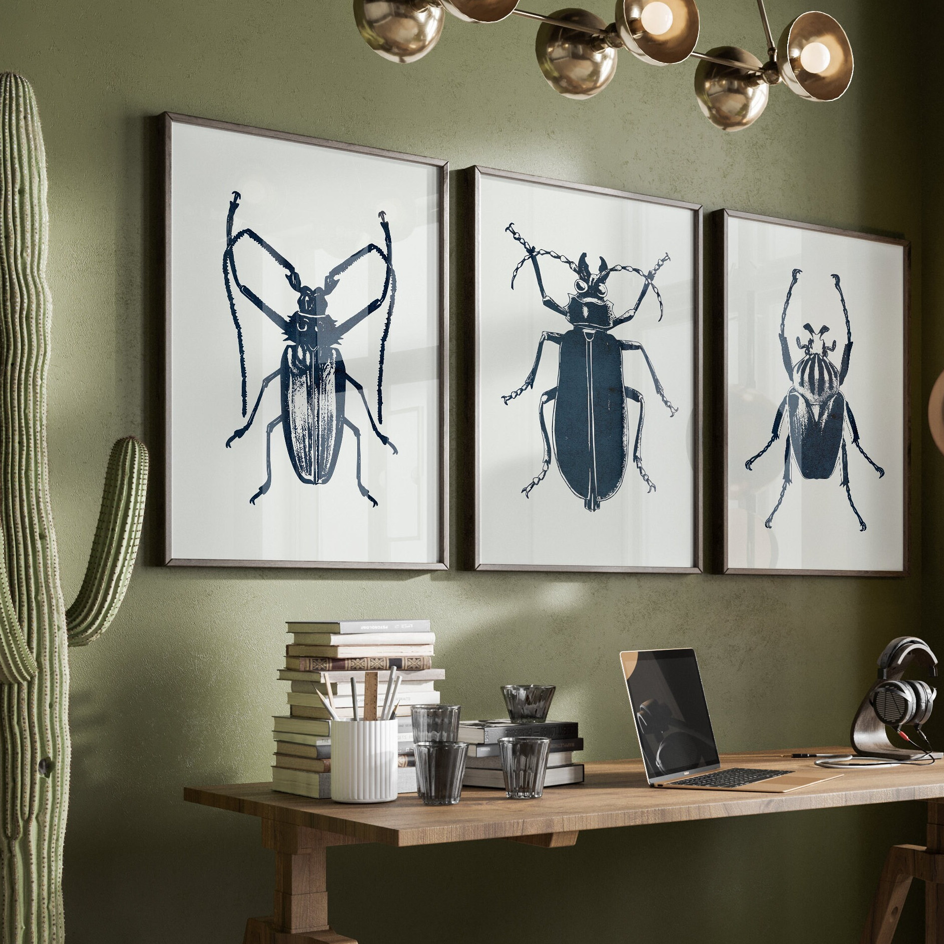 Toddler Beetle Nursery Prints Set 3 Baby Boys Room Wall Decor, Insect ...