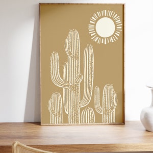 Western Décor Desert Cactus Nursery Wall Décor, Boho Cactus Modern ...