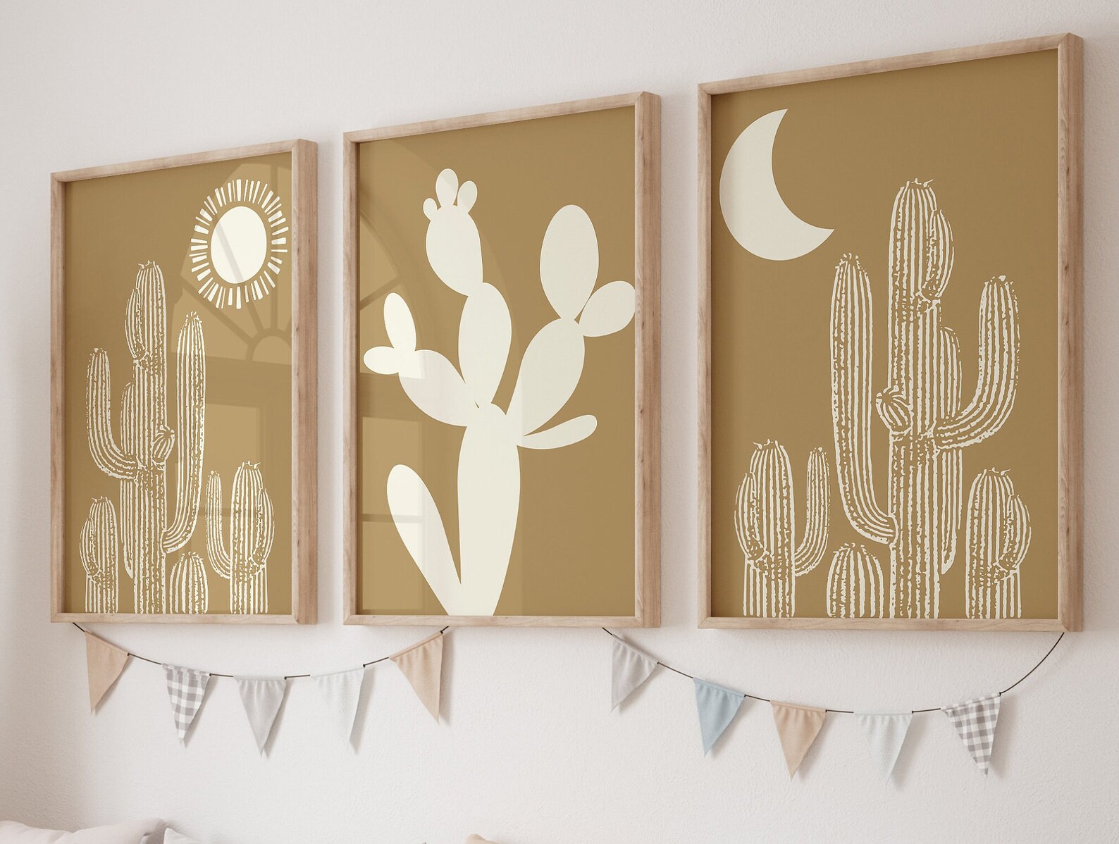 Western Décor Desert Cactus Nursery Wall Décor, Boho Cactus Modern ...