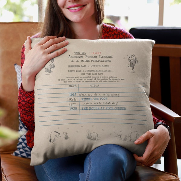 Library Card Pillow - Etsy