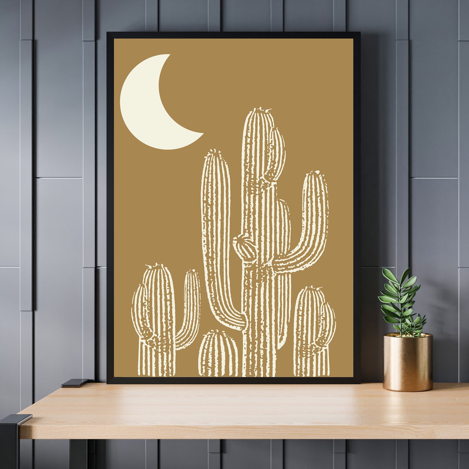 Western Décor Desert Cactus Nursery Wall Décor, Boho Cactus Modern ...