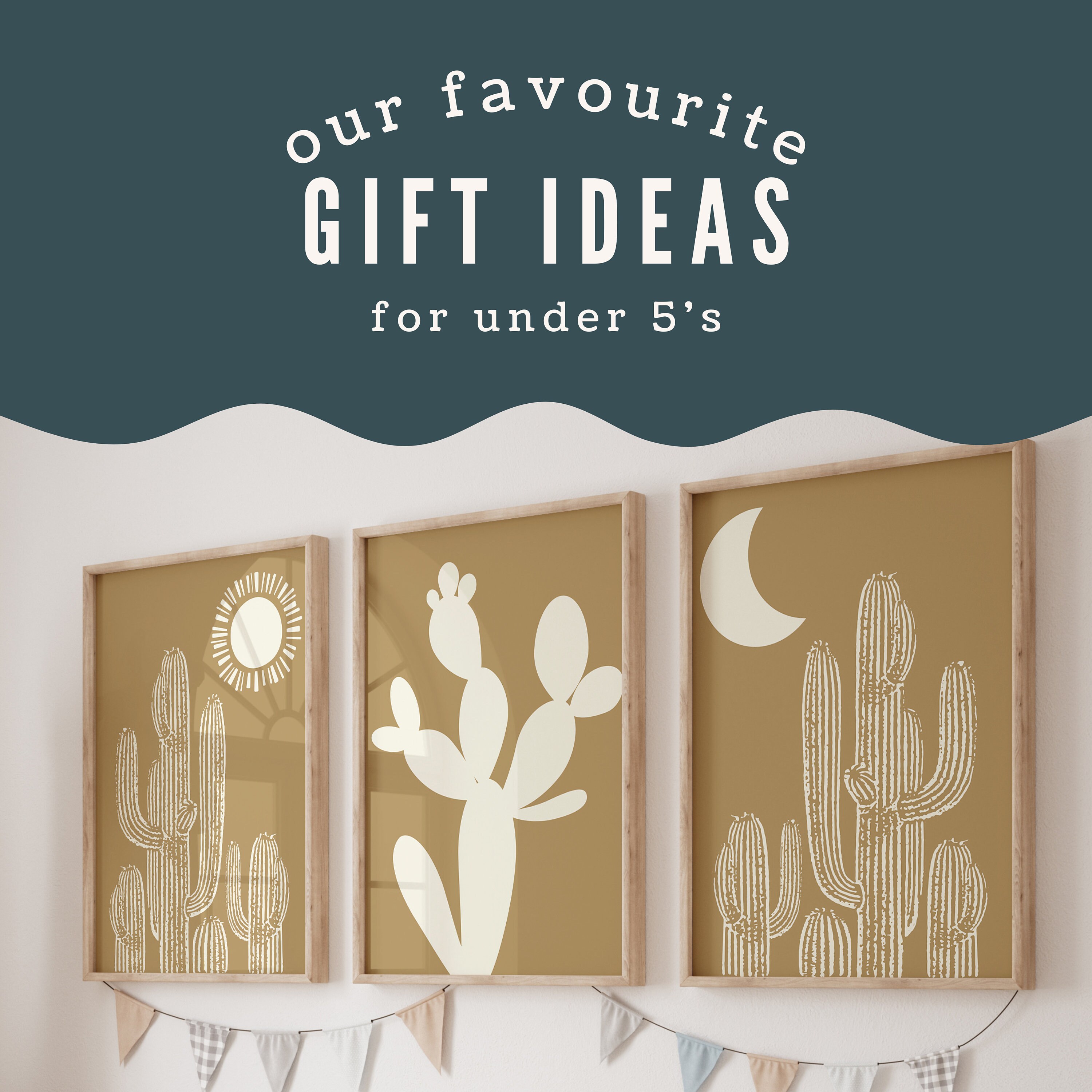 Western Décor Desert Cactus Nursery Wall Décor, Boho Cactus Modern ...