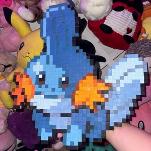 Mudkip 8 Bit Wooden Pixel Art - Etsy