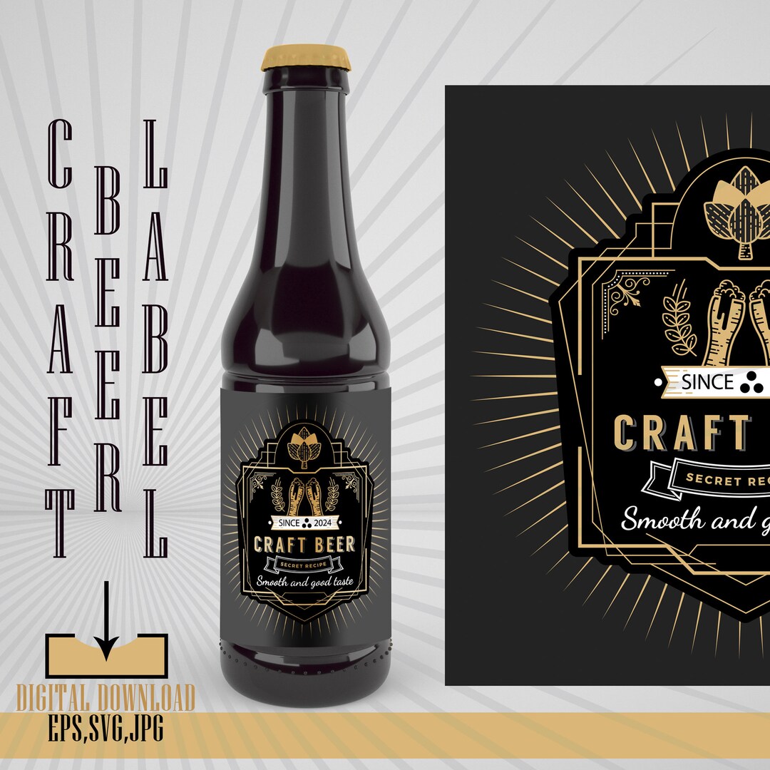 Craft Beer Label Design Custom Beer Label DIY Beer Label Brewery Label ...