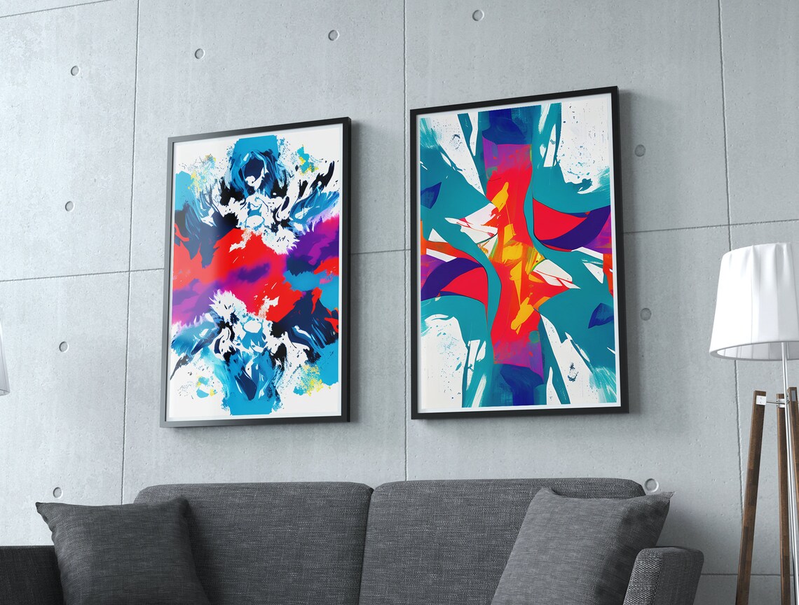 Alcohol Ink Art Set of Four Fluid Art Prints Abstract Wall Art ...