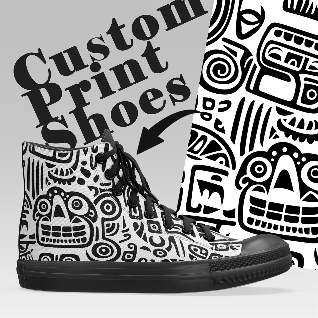 Shoe Print Art Design Sheet Fashion Street Style Modern Shoes Digital ...