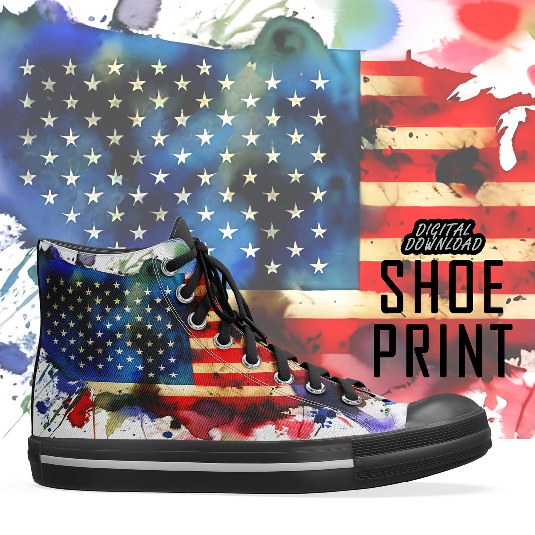 Printable Design for Shoes With US Flag Instant Download A Design to ...