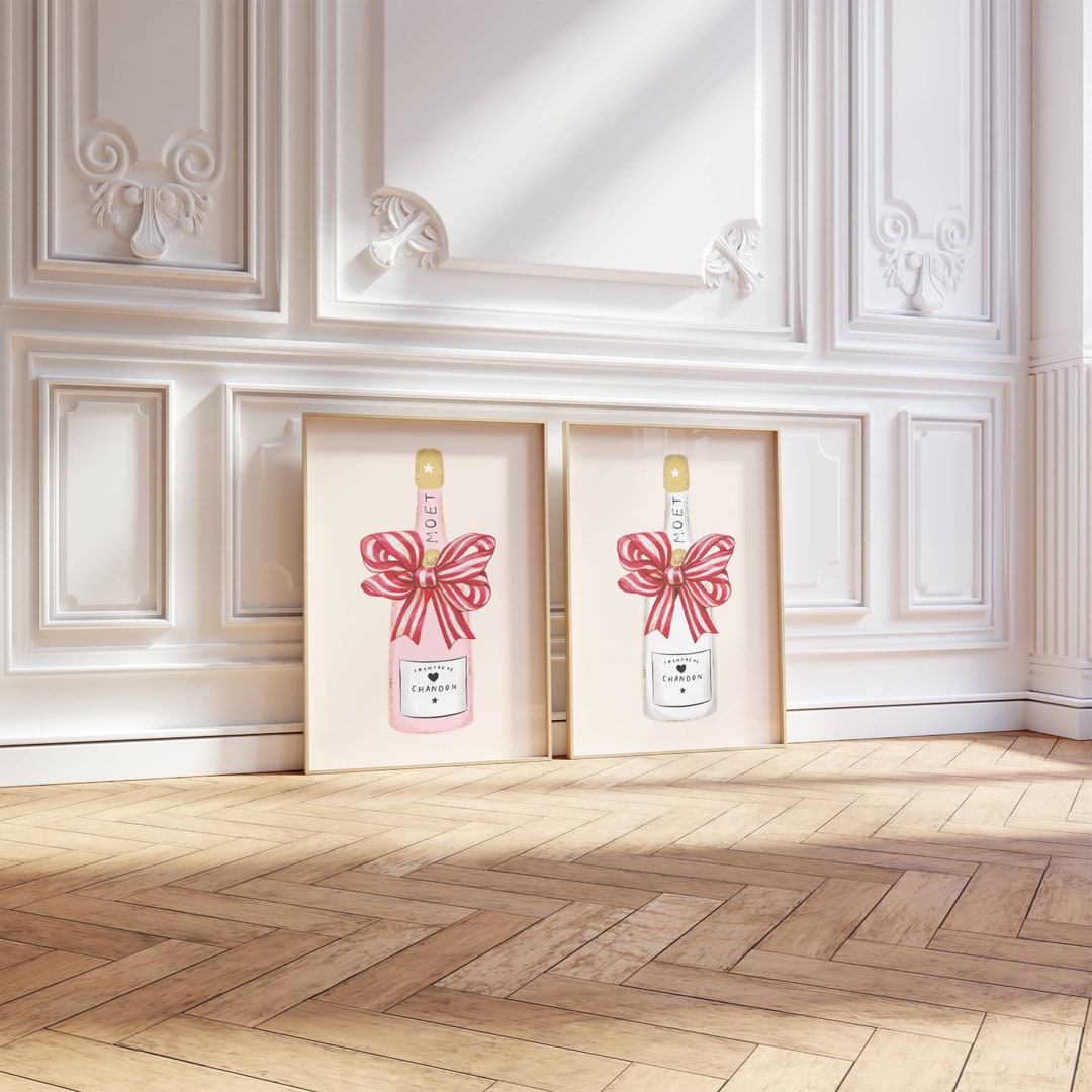 Bar Cart Art Moet Champagne Print Moet Chandon Wall Print Trendy Wall ...