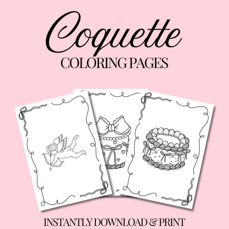 Coquette Coloring - Etsy