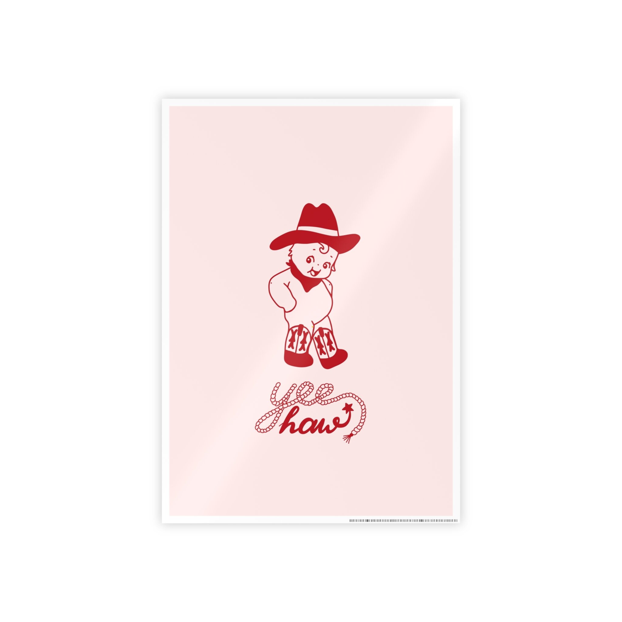 Cowboy Kewpie Gloss Posters, Pink Kewpie Poster, Yee Haw Kewpie, Retro ...