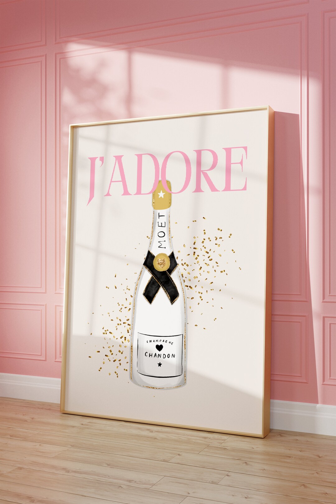 Bar Cart Art Moet Champagne Print Moet Chandon Wall Print - Etsy