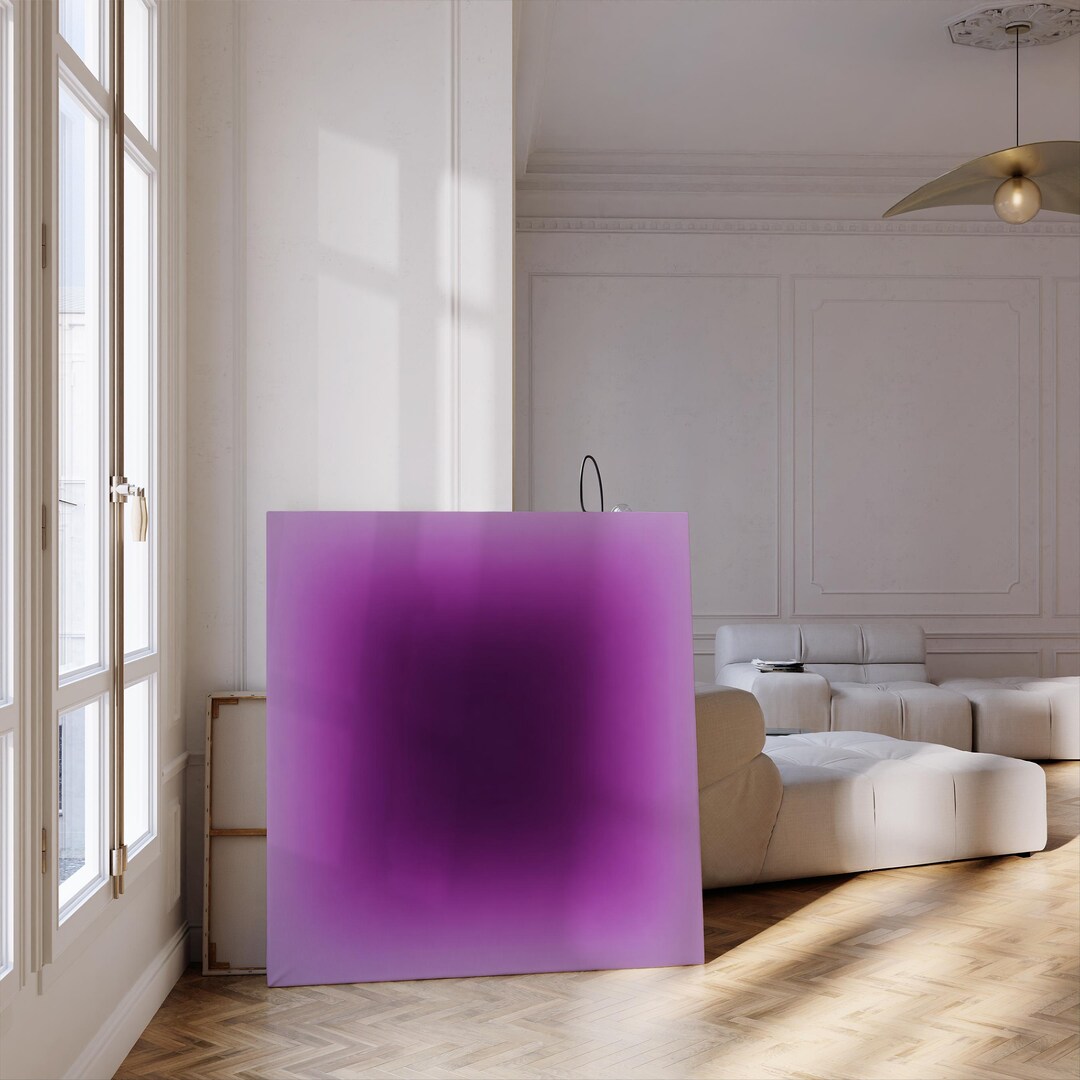 Purple Gradient Abstract Square Canvas - Etsy