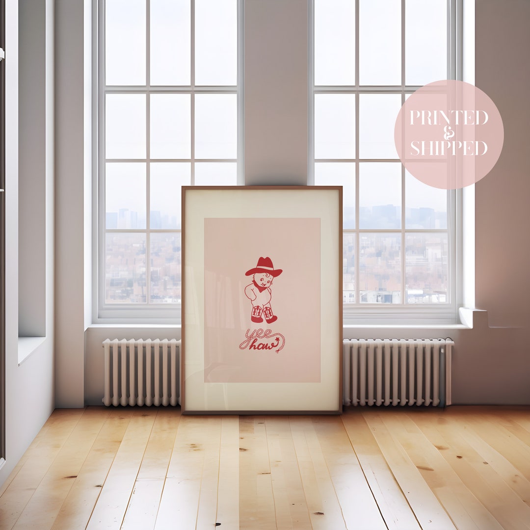 Cowboy Kewpie Gloss Posters, Pink Kewpie Poster, Yee Haw Kewpie, Retro ...