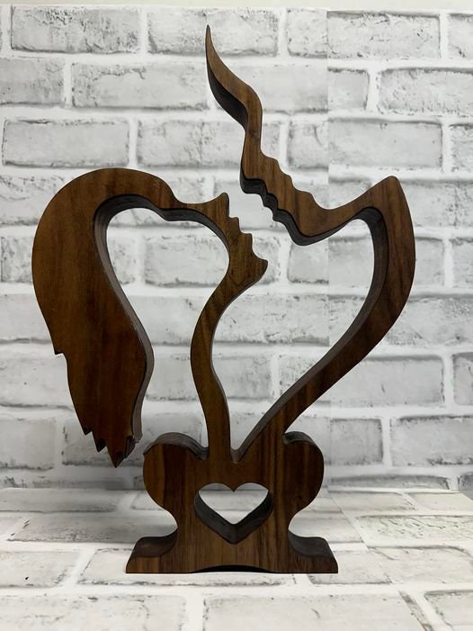 Black Walnut Woman/man Decorative Statue - Etsy