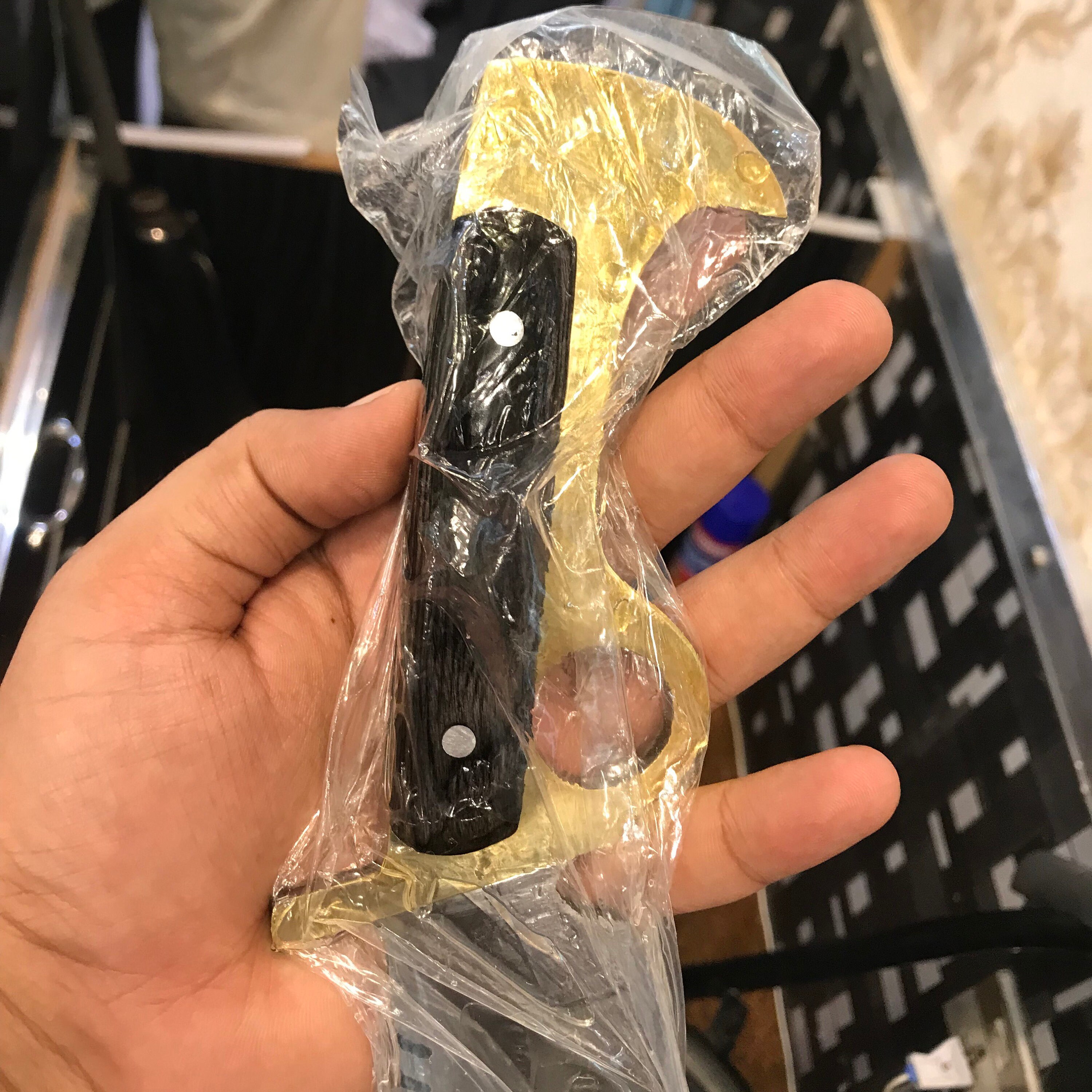 Daryl the Show 15 Inch Bowie Knife Brass Clip Handle Black Handle Knife ...