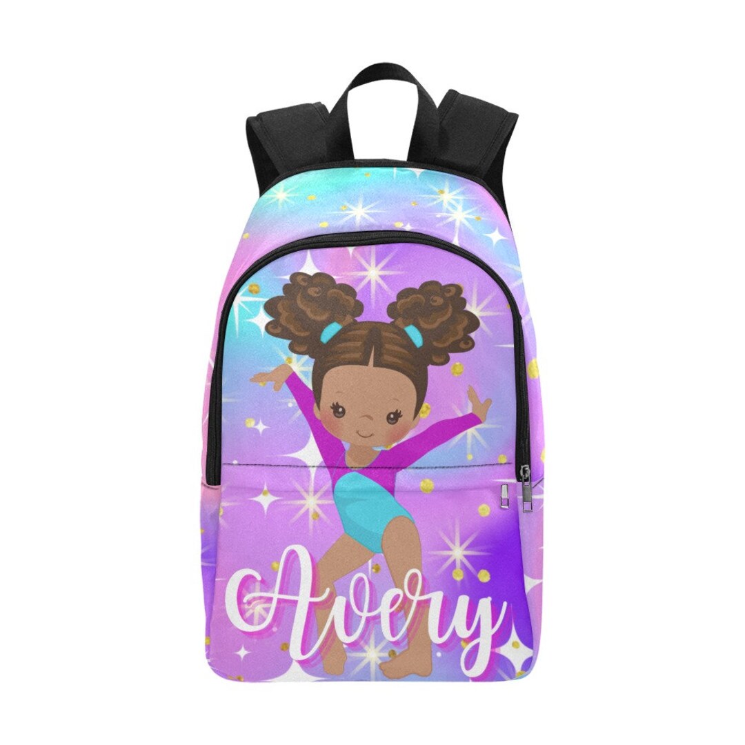 Black Gymnast Sparkle Backpack - Etsy