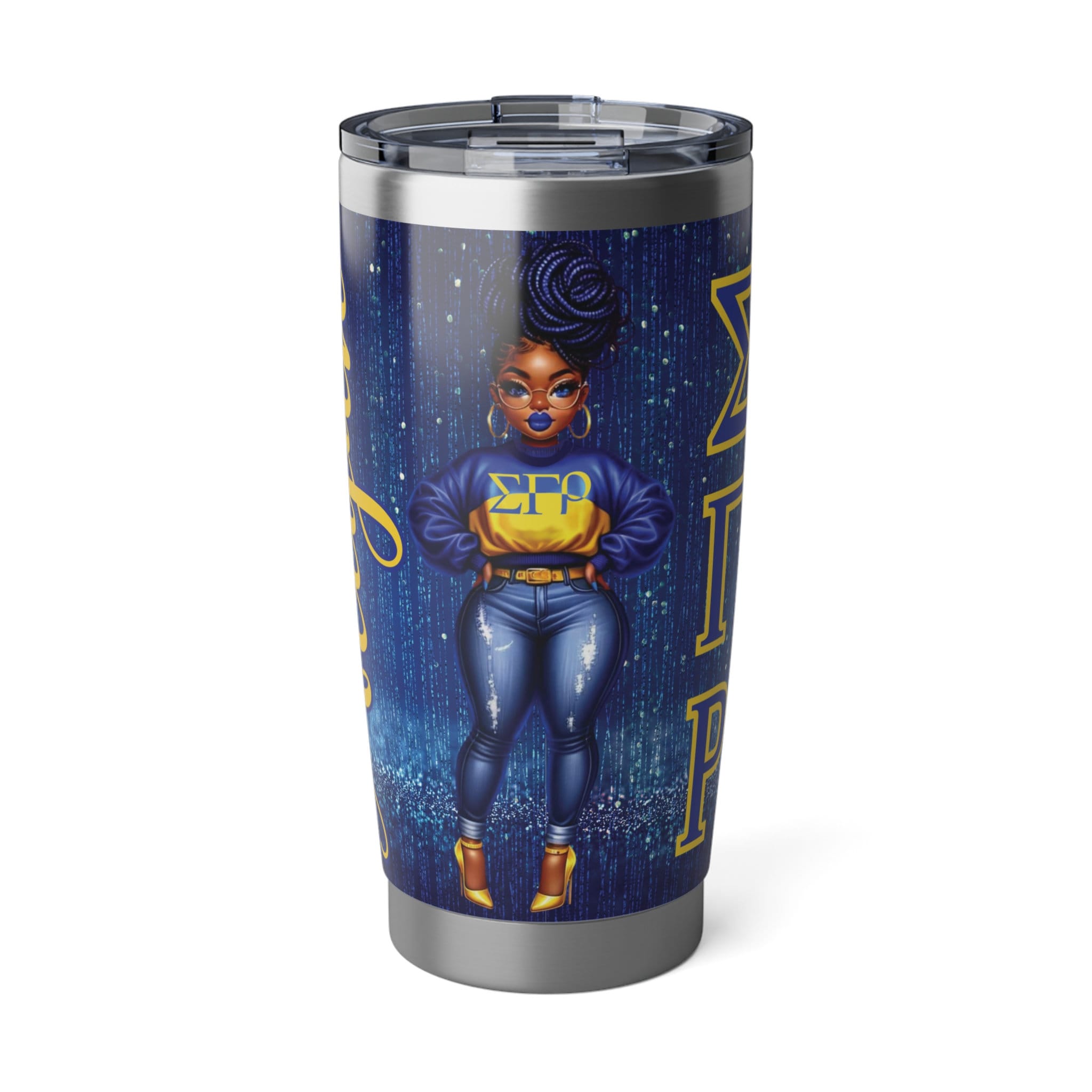 Sigma Gamma Rho Denim Stainless Steel Tumbler_personalized - Etsy