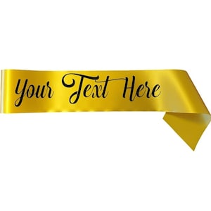 Personalized Satin Sashes, Birthdays, Proms, Pageants, Wedding, Bridal ...
