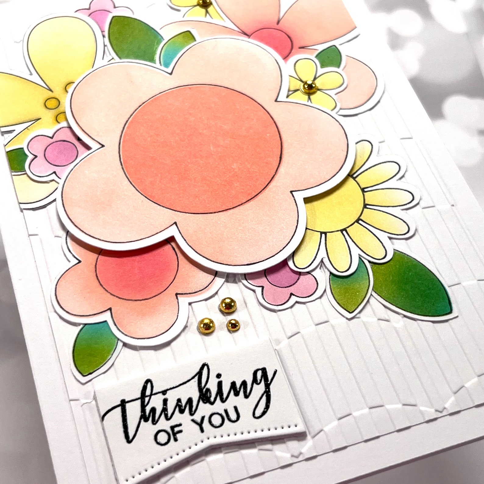 Thinking of You Card, Bright and Colorful Floral Designs, Unique and ...