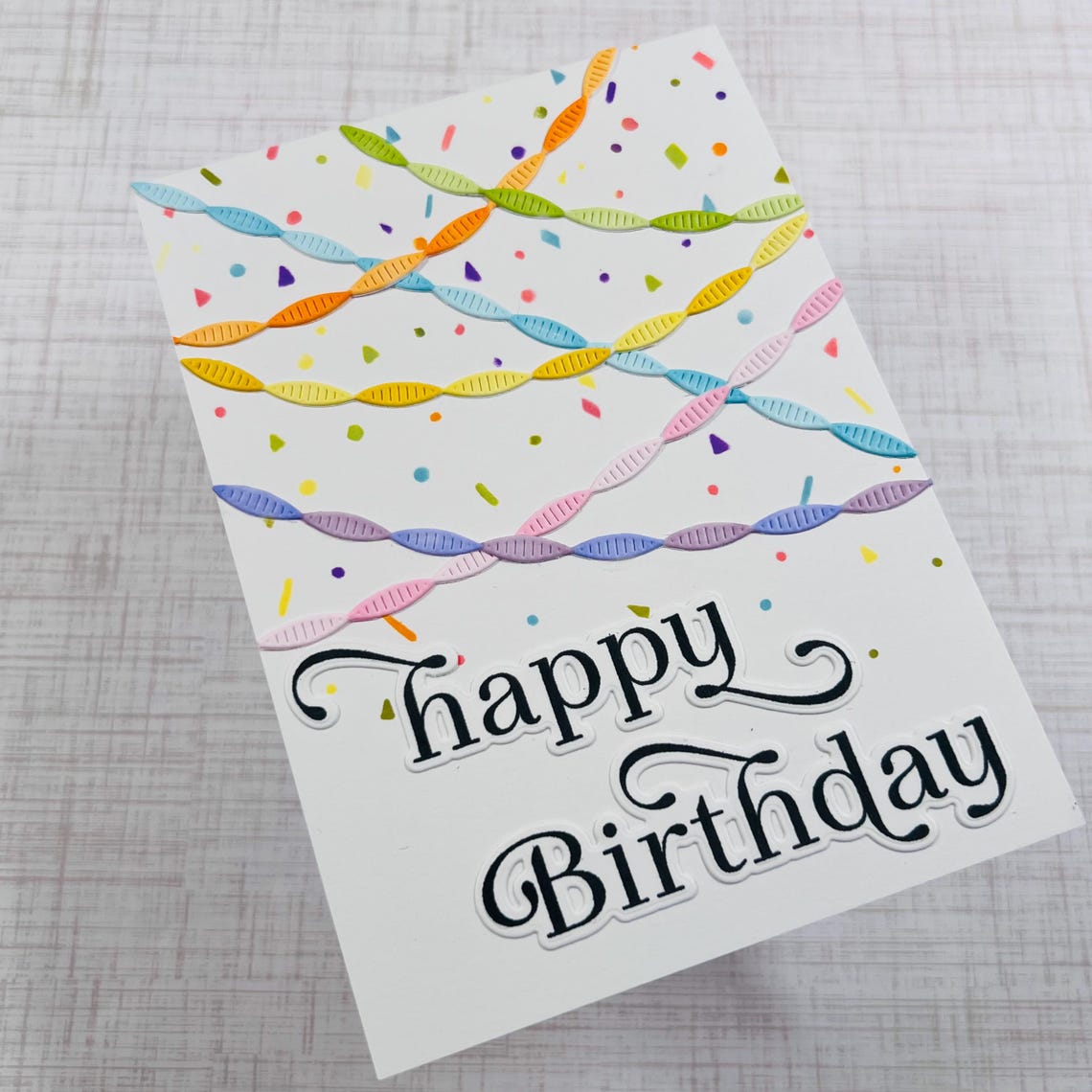 Happy Birthday Card, Clean & Simple, Colorful, Fun, Unique, Handmade - Etsy