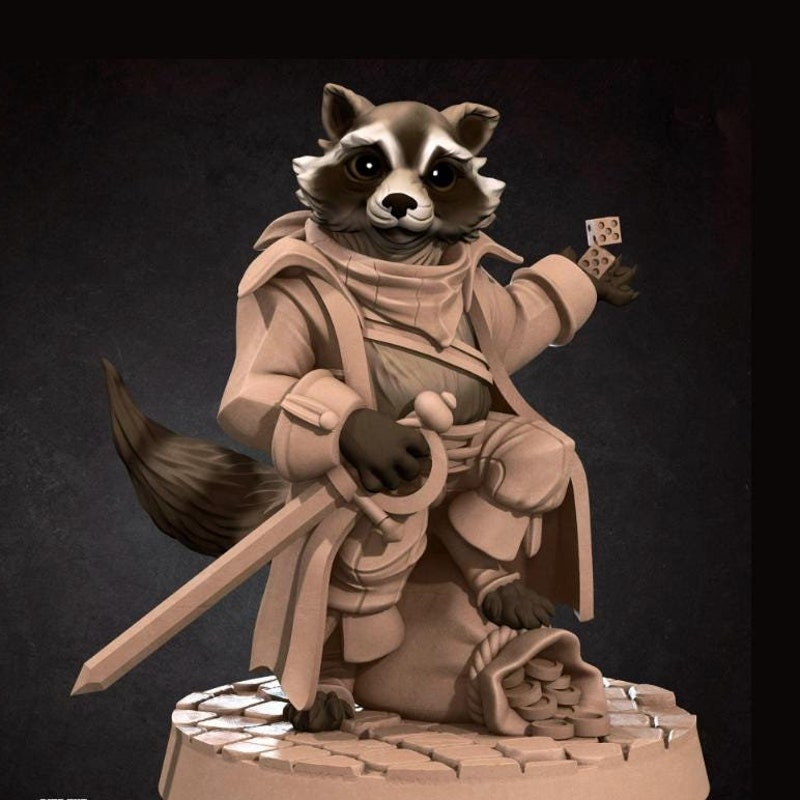 Dnd Mini Racoon - Etsy