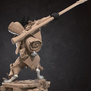 Harengon Monk Mini - 3D Print - 7k Resin, Dnd, D&D, TTG, RPG ...