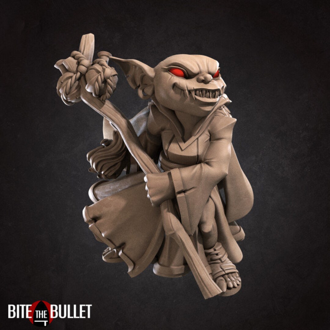 Buy Female Goblin Wizard Mini - 3D Print - 6k Resin, DND, D&D, TTG, RPG ...