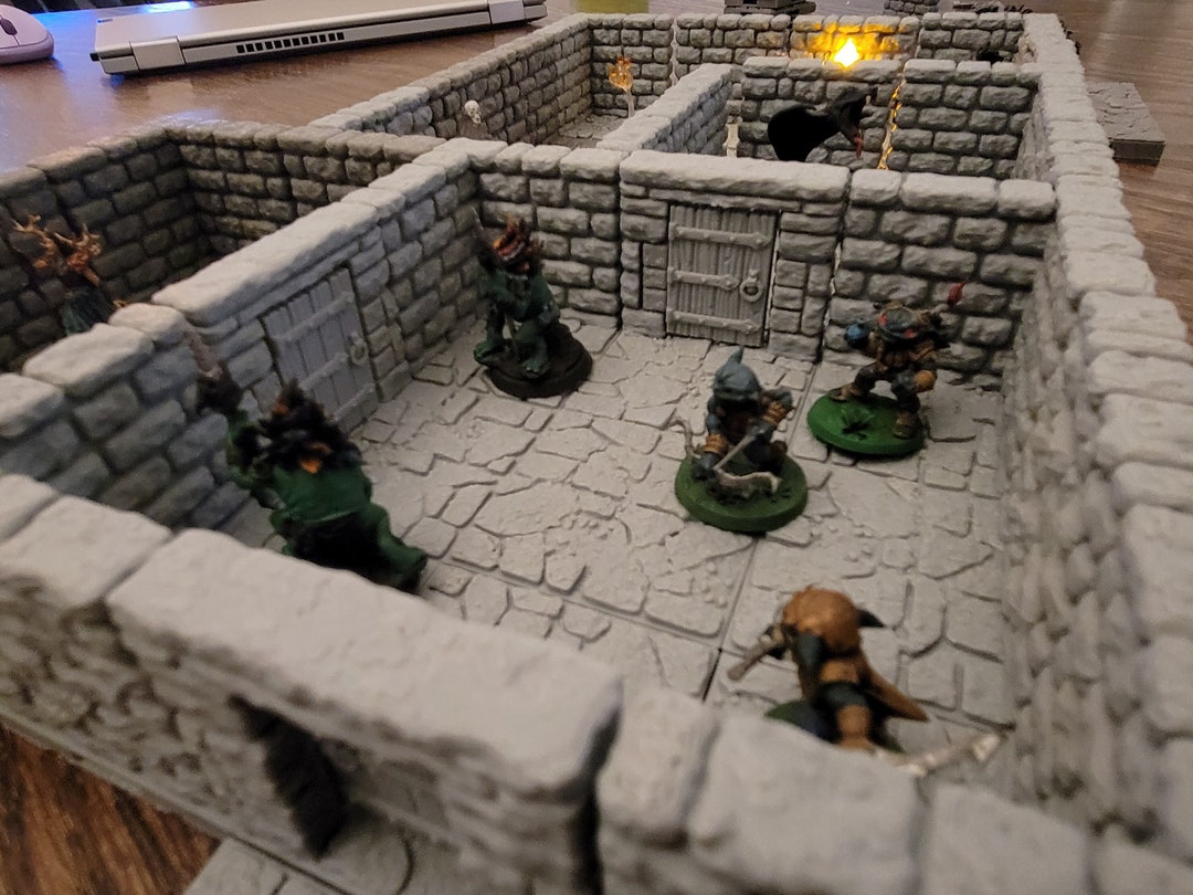 Magnetic Dungeon Tiles Starter Set Magnet or Clip Together 3D Print ...