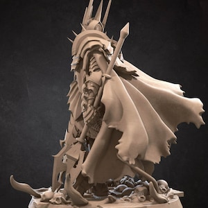 The Dark Lord Mini - 3D Print - 6k Resin, Dnd, D&D, TTG, RPG, Sauron ...