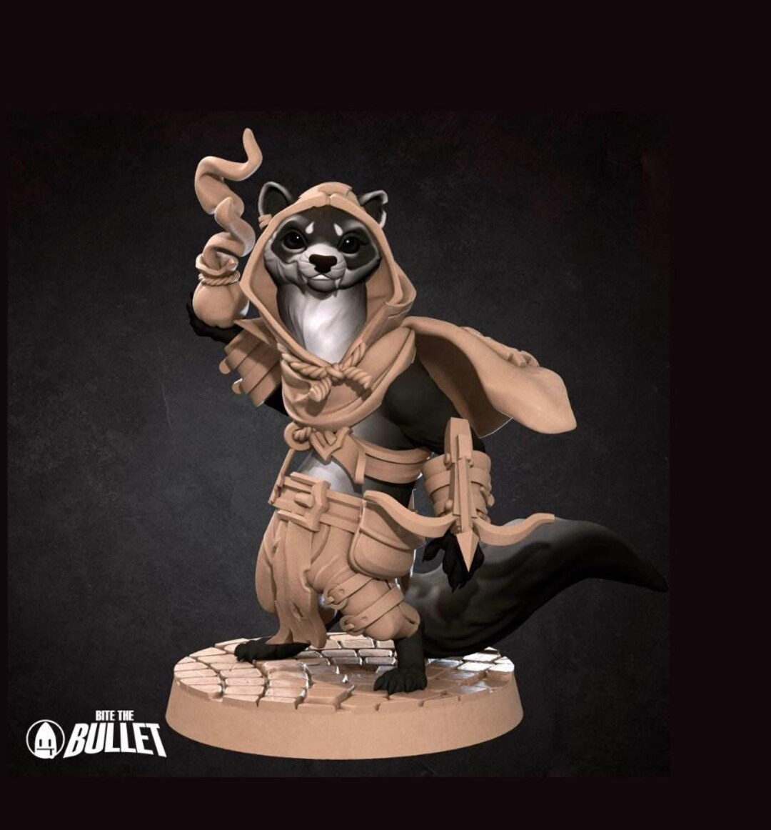 Ferretfolk Rogue Mini - 3D Print - 6k Resin, Dnd, D&D, Ttg, RPG, Ferret ...