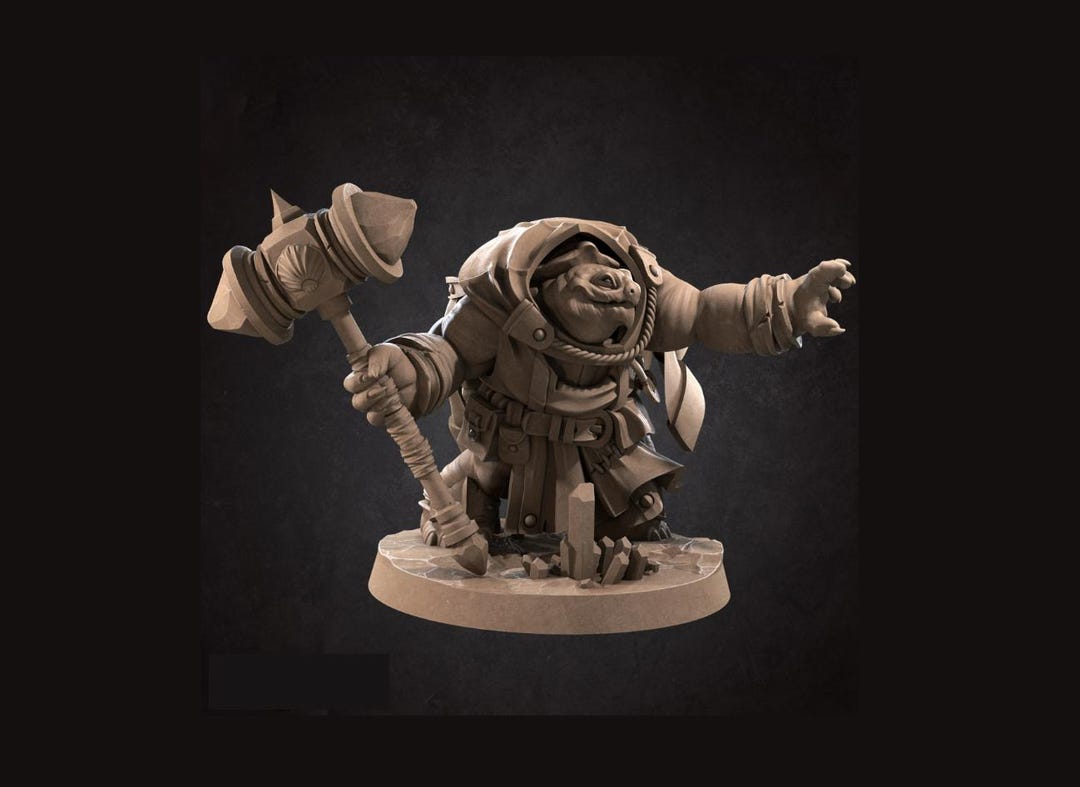 Tortle Cleric Mini - 3D Print - 7k Resin, Dnd, D&D, TTG, RPG, Turtle ...