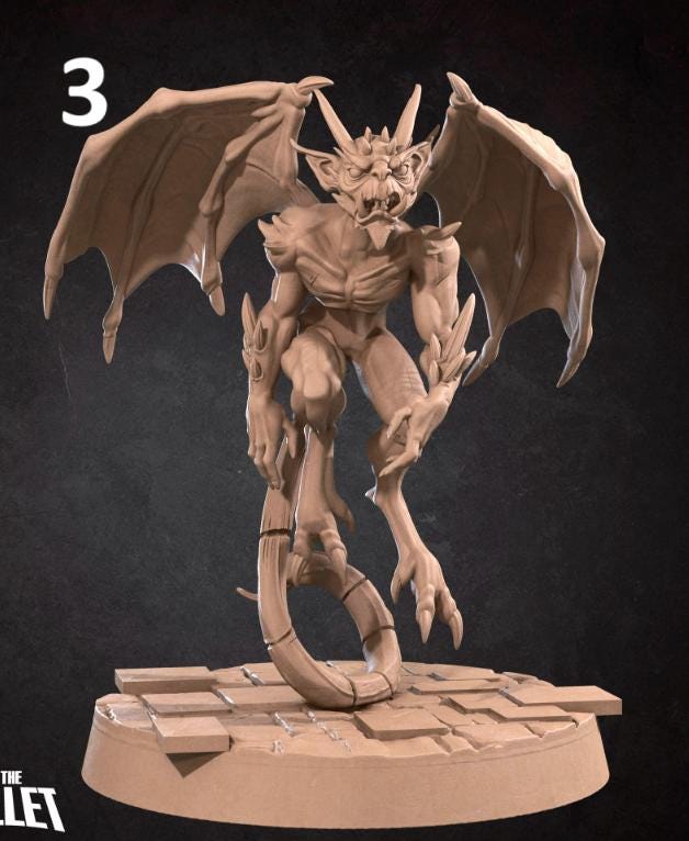 Imp Minis - 4 Poses - 3D Print - 7k Resin, Dnd, D&D, TTG, RPG, Demon ...