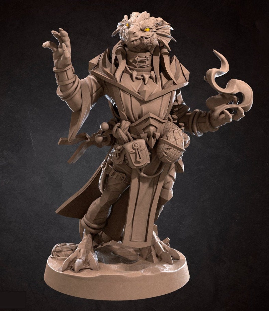 Dragonborn Wizard Mini - 3D Print - 7k Resin - D&D, DND, TTG, RPG ...