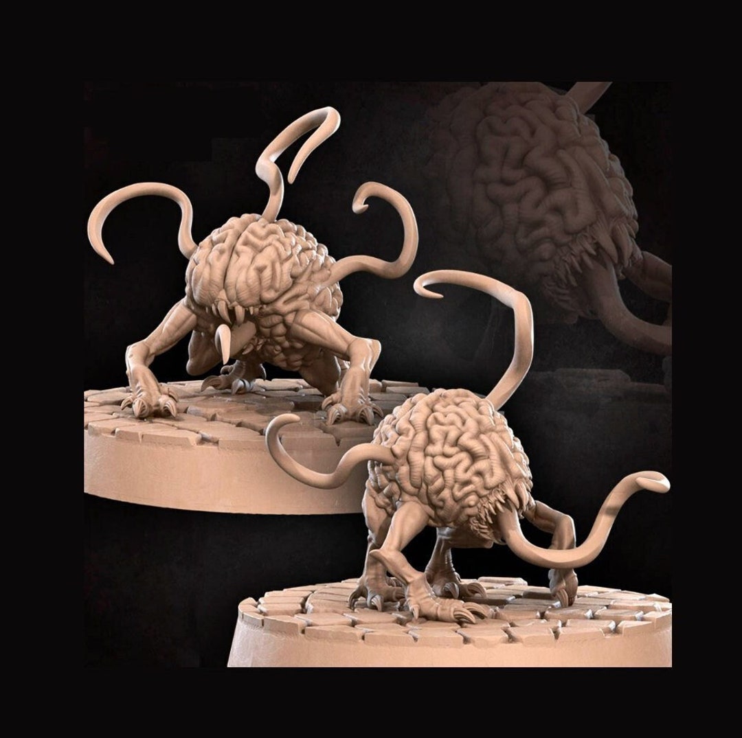 Intellect Devourers Minis - 2 Variations - 3D Print - 6k Resin, Dnd, D ...