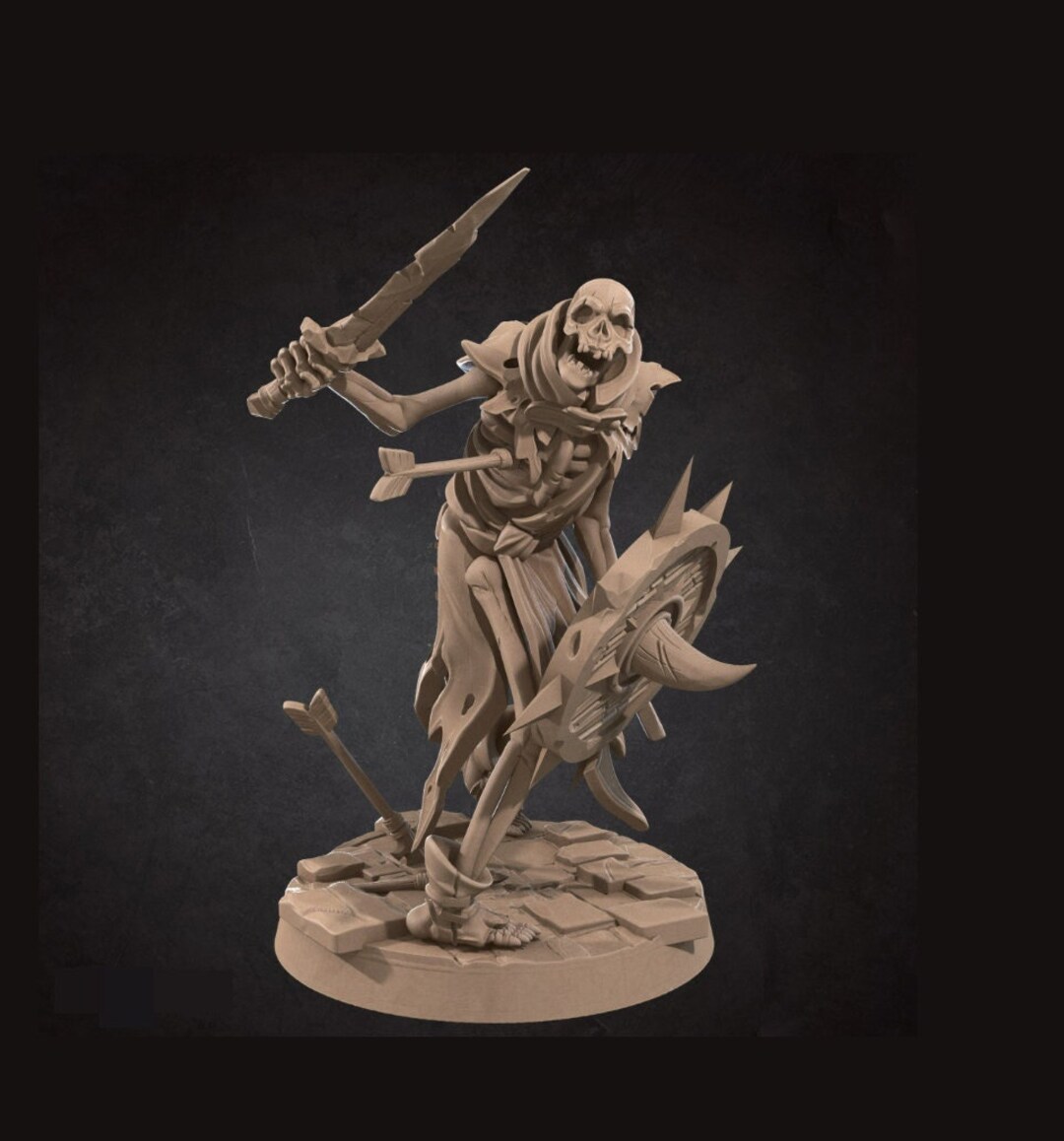 Skeleton Mini - 3D Print - 6k Resin, Dnd, D&D, TTG, RPG, 4 Different ...
