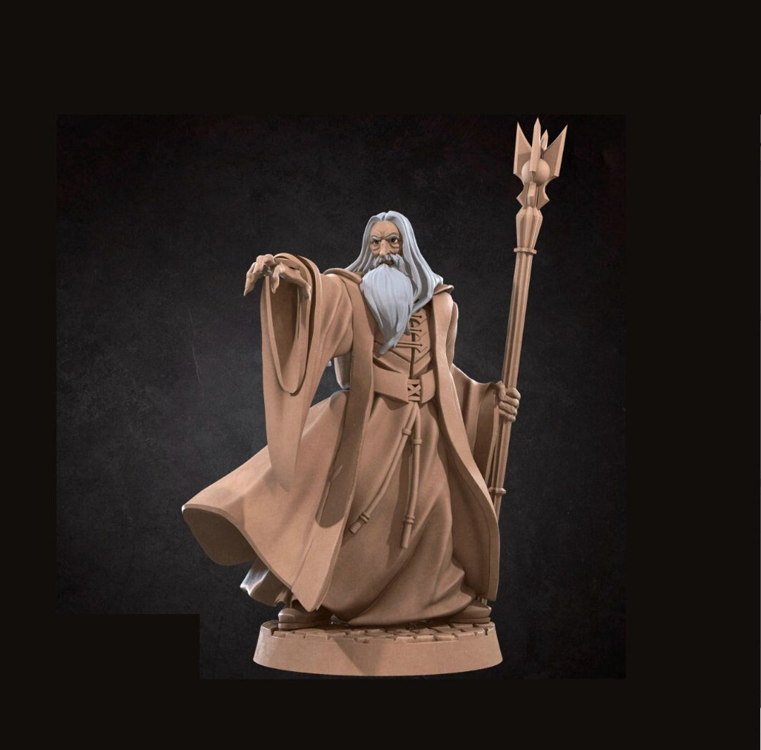Wizard Mini - 3D Print - 7k Resin, Dnd, D&D, TTG, RPG, Saruman the ...