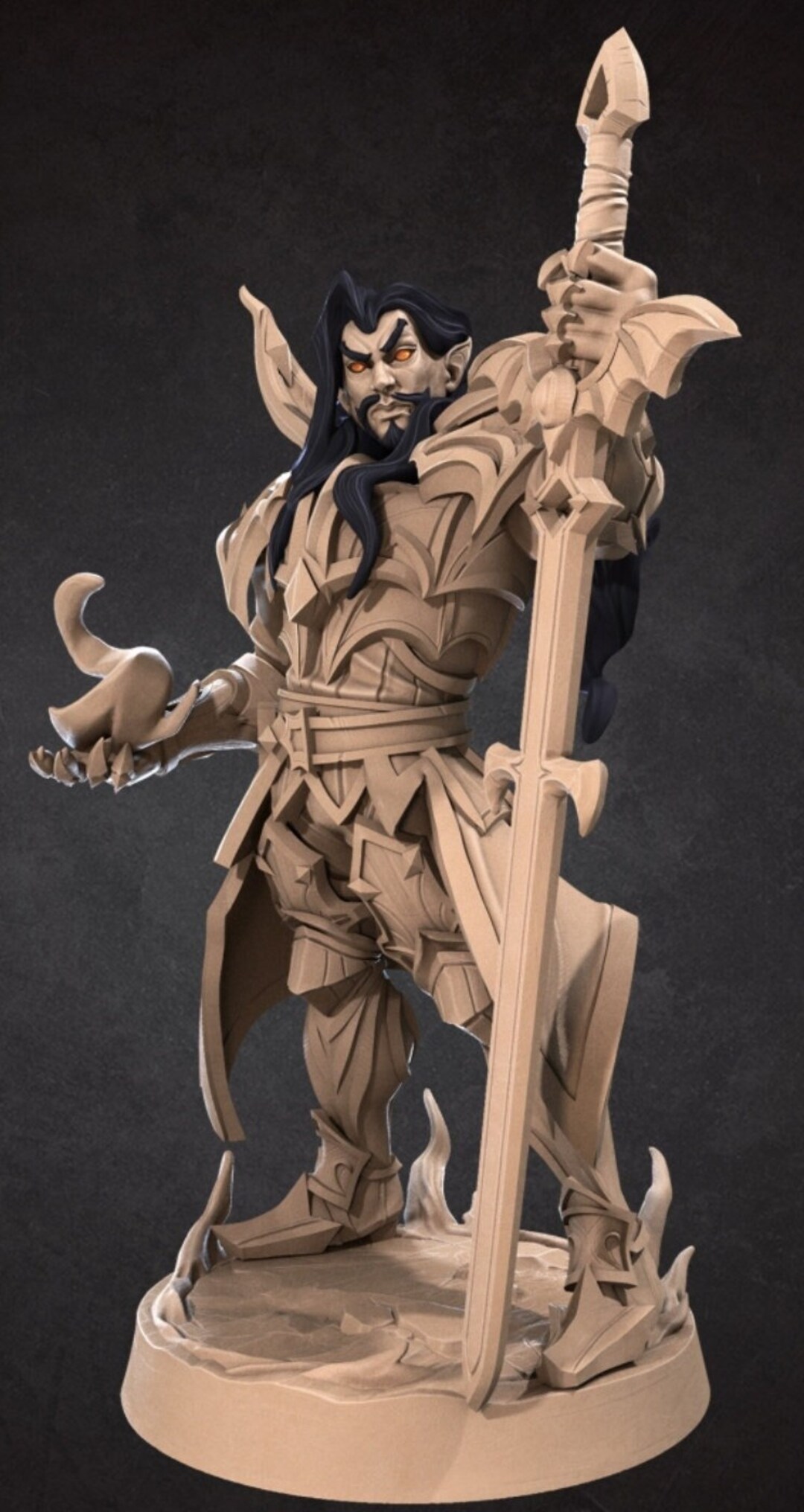 Customizable Warrior Mini - 3D Print - 6k Resin - D&D, DND, TTG, RPG ...