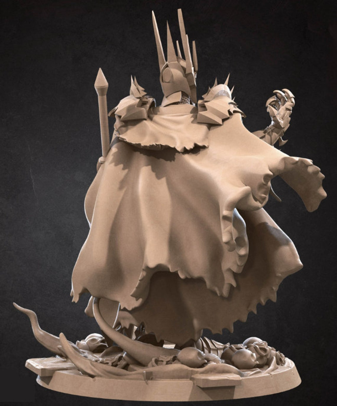 The Dark Lord Mini - 3D Print - 7k Resin, Dnd, D&D, TTG, RPG, Sauron ...