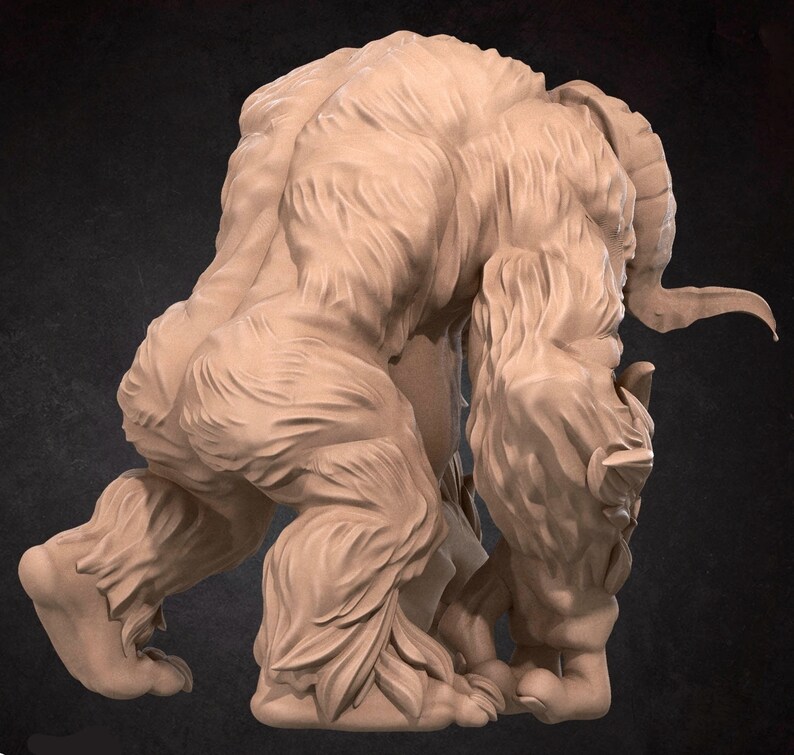 Yeti Monster Mini - 3D Print - 7k Resin, Dnd, D&D, TTG, RPG, Huge ...