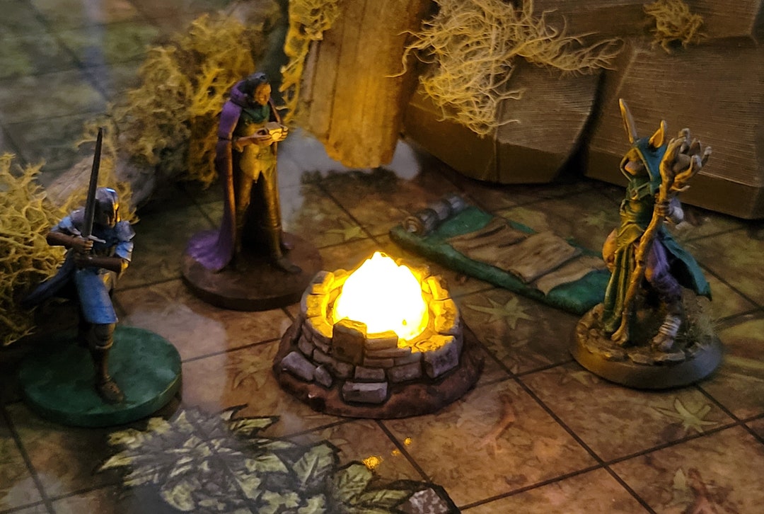 D&D LED Flickering Campfire - 3 Variation Bundle - Swappable Tops - 3D ...