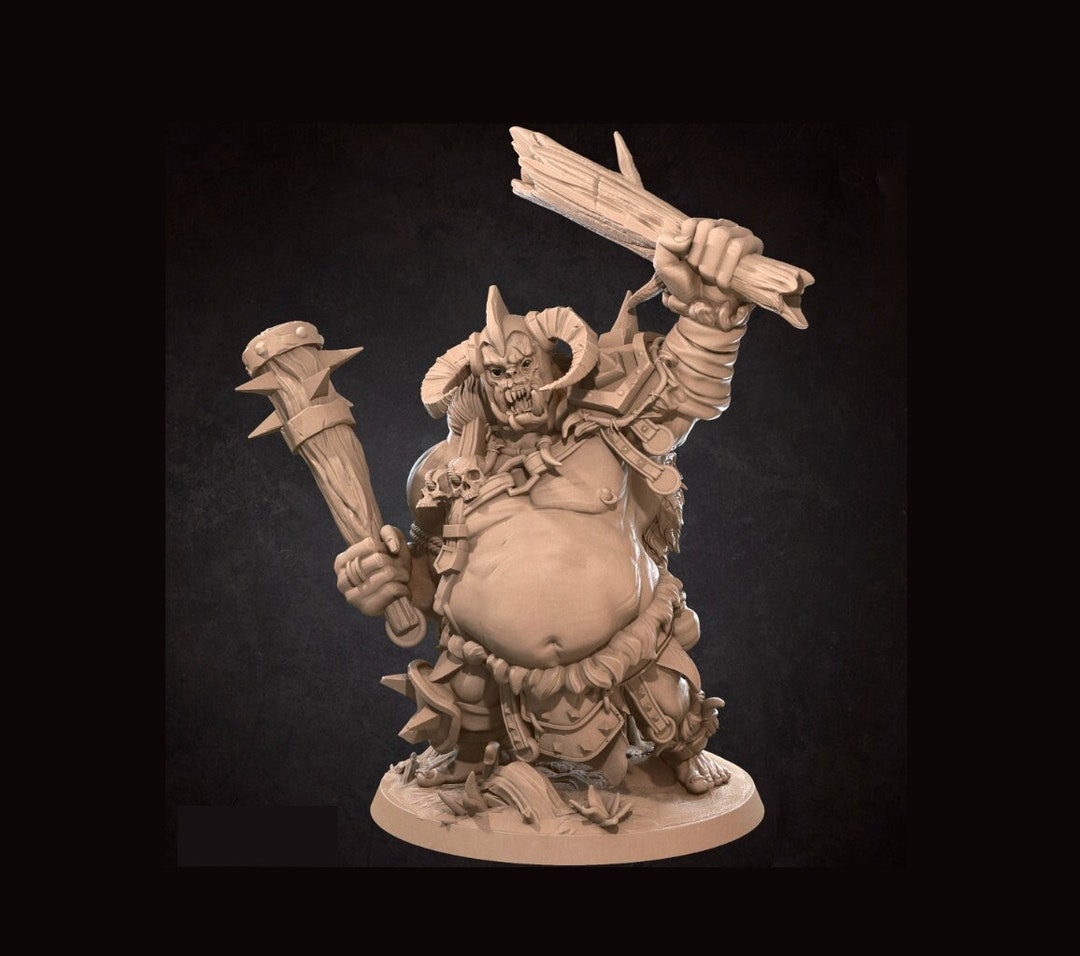 Ogre Mini - 3D Print - 6k Resin - D&D, Dnd, TTG, RPG, Large Troll ...