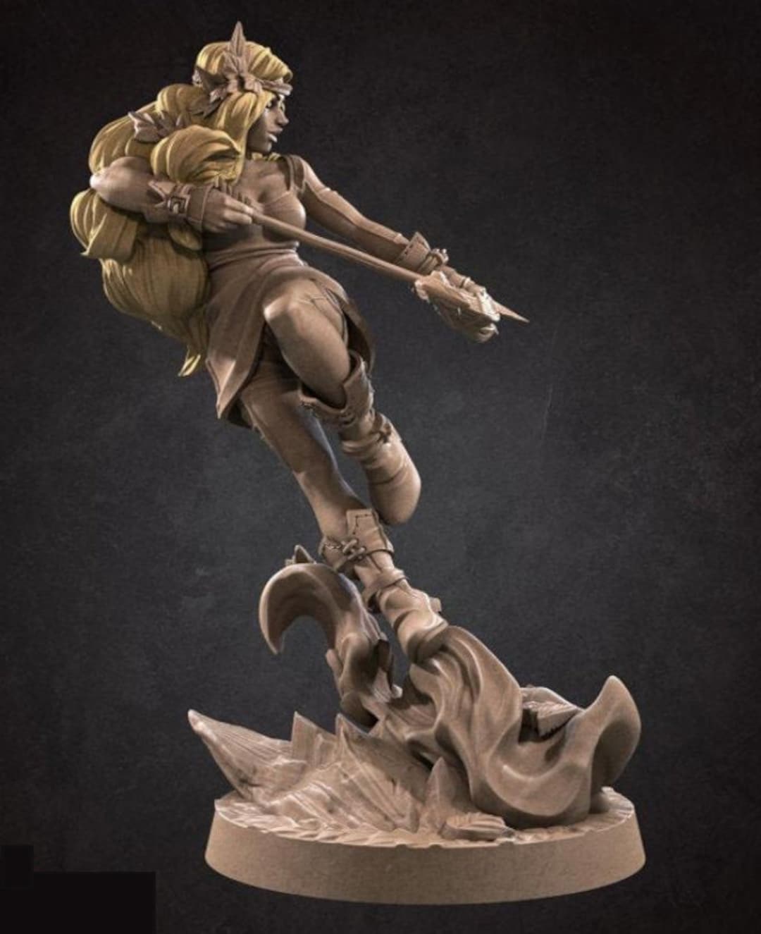 Female Elf Archer Mini - 3D Print - 6k Resin - D&D, Dnd, Sorcerer, TTG ...