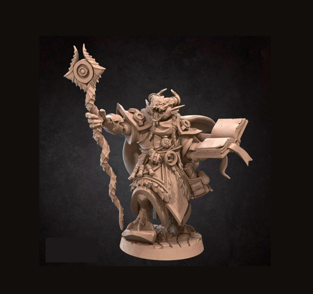 Dragonborn Sorcerer Mini - 3D Print - 7k Resin - D&D, DND, TTG, RPG ...