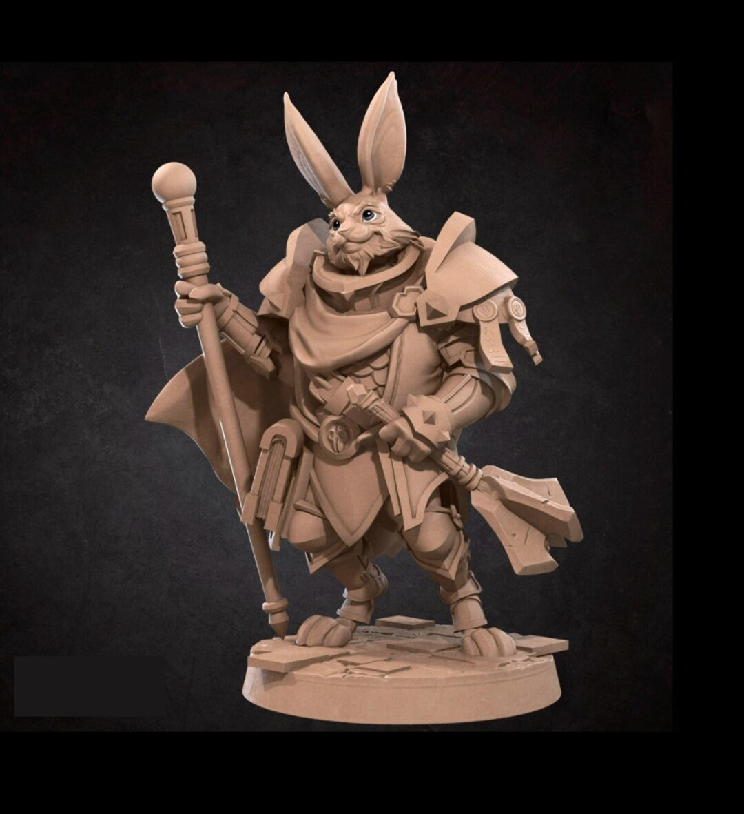 Harengon Cleric Mini 3D Print 6k Resin, Dnd, D&D, TTG, RPG, Rabbitfolk ...