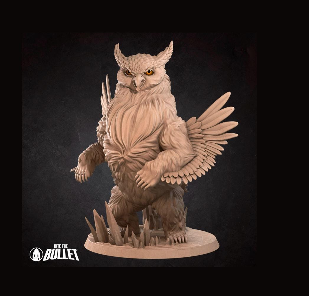 Owlbear Mini - 3D Print - 6k Resin, Dnd, D&D, Ttg, RPG, Classic, Iconic ...