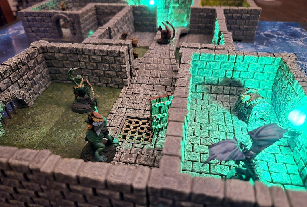 Sewer Tiles Starter Set LARGE- Magnet or Clip Together - 40 Tiles - 3D ...