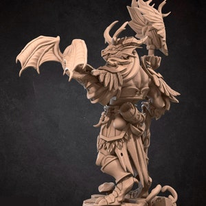 Dragonborn Druid Mini - 3D Print - 7k Resin - D&D, DND, TTG, RPG, Staff ...