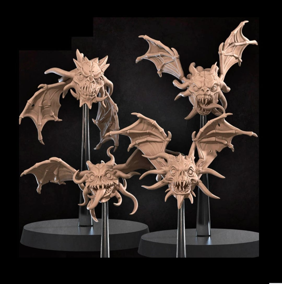 Vargouille Minis - 4 Poses - 3D Print - 6k Resin, Dnd, D&D, TTG, RPG ...