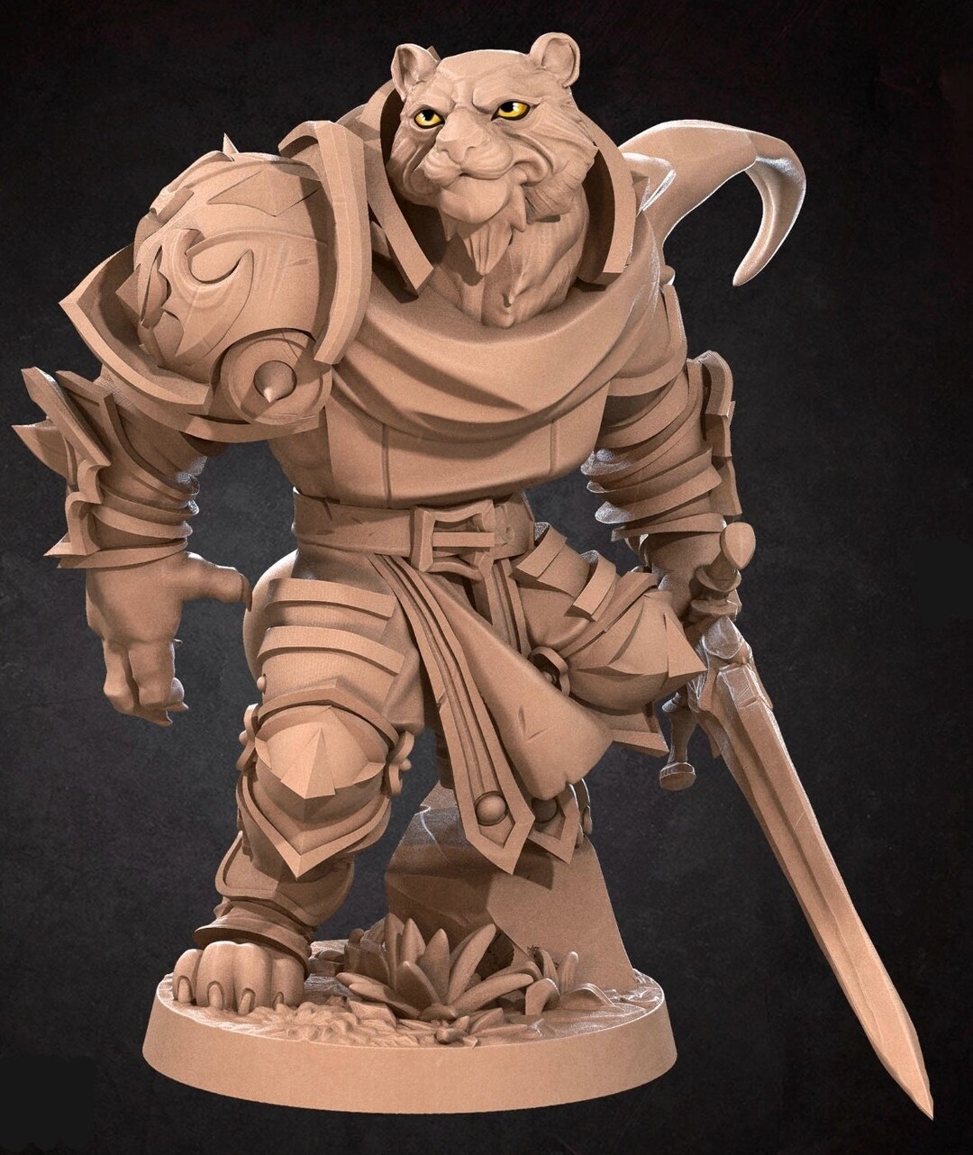 Tabaxi Paladin Mini 3D Print 6k Resin D&D, Dnd, TTG, RPG, Pathfinder ...