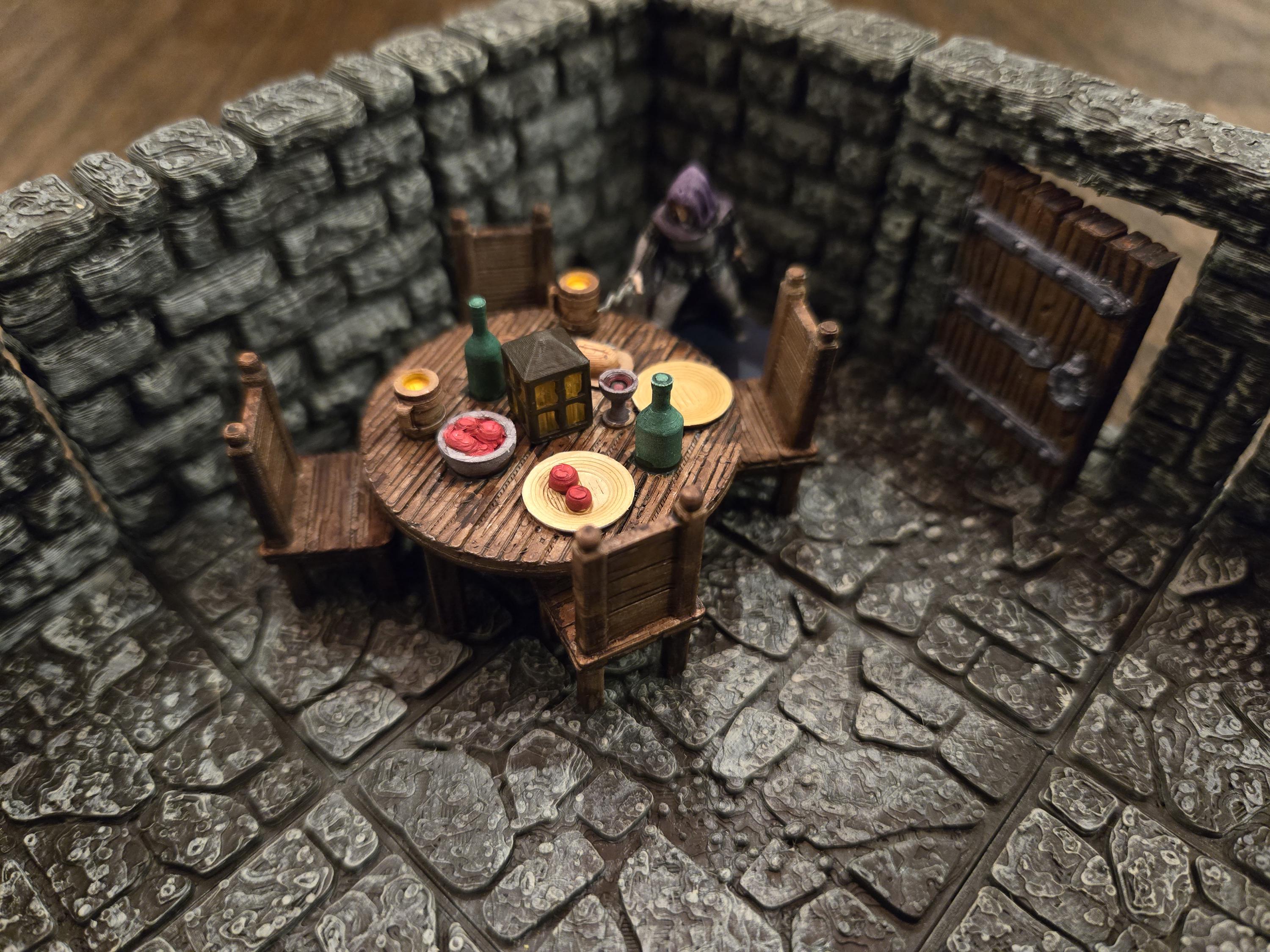 D&D LED Flickering Lantern Table - Food With Lantern - 3D Print - DND ...